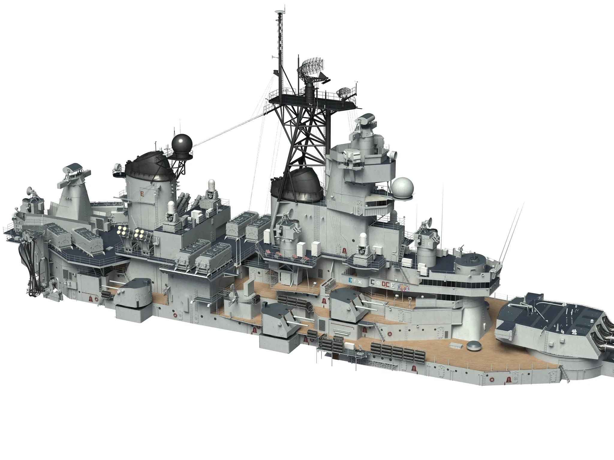 Detailed USS Iowa (BB-61) 1984 Scale Models Collection