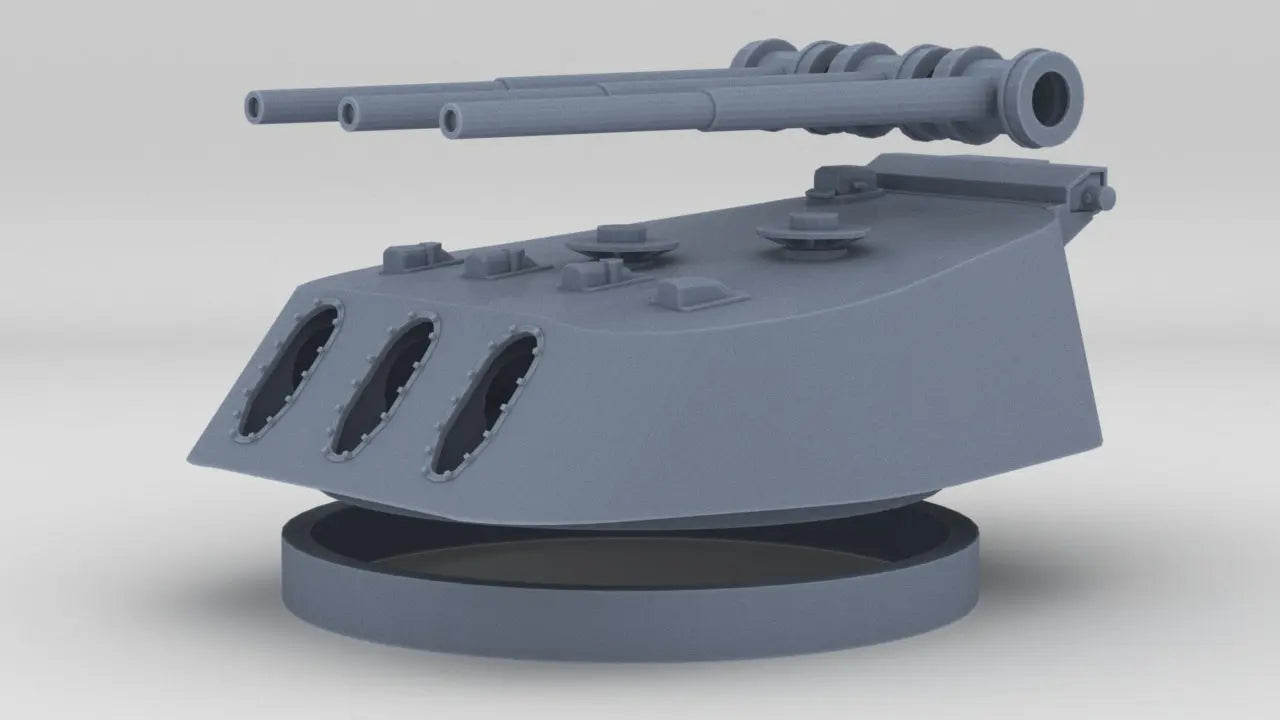 1/100 Russian Gangut Main Turret Set - distefan 3d print