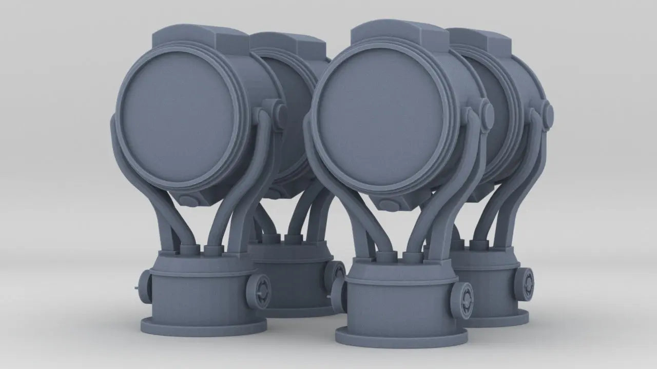 1/100 Russian WWI Searchlight Set (4pcs) - distefan 3d print