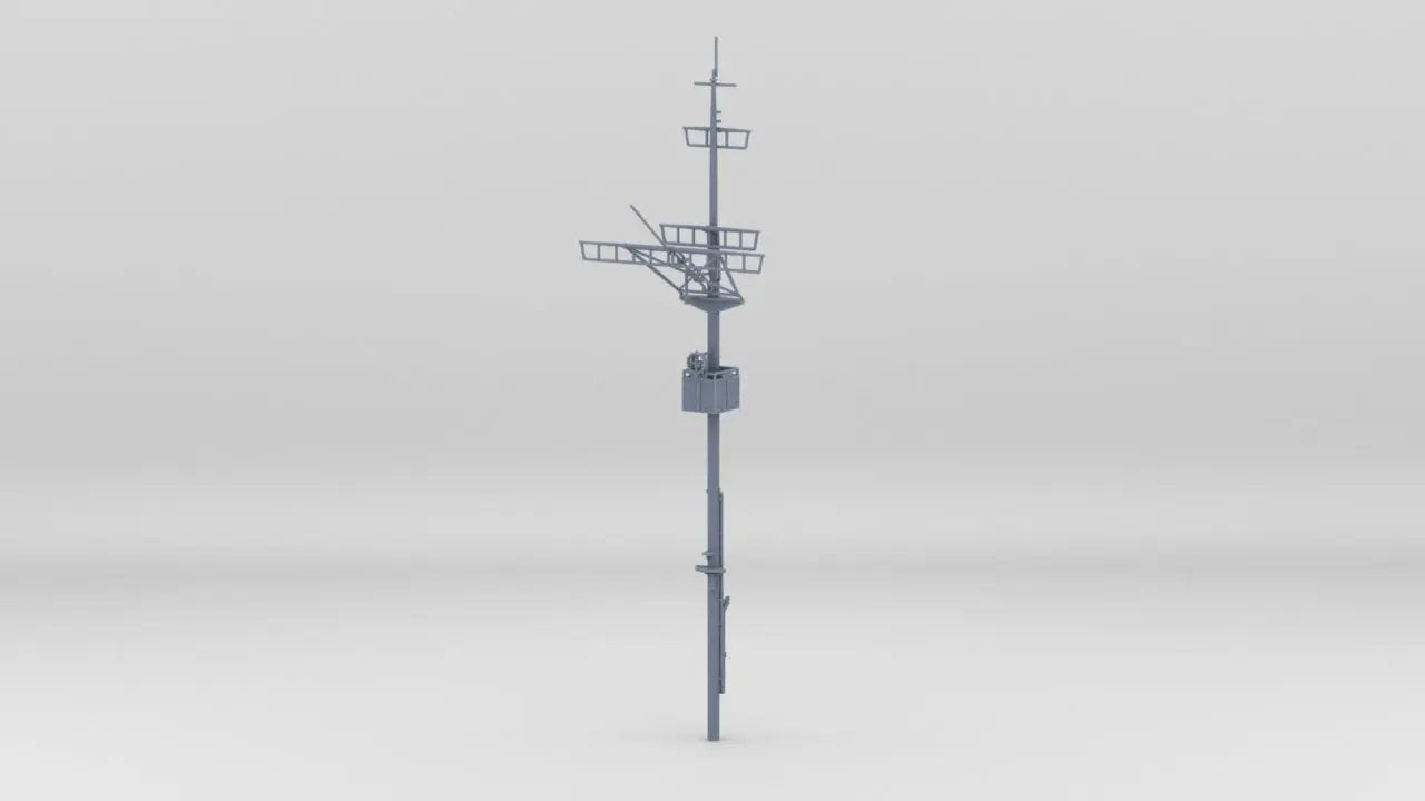 1/128 DKM Bismarck Aft Mast - distefan 3d print