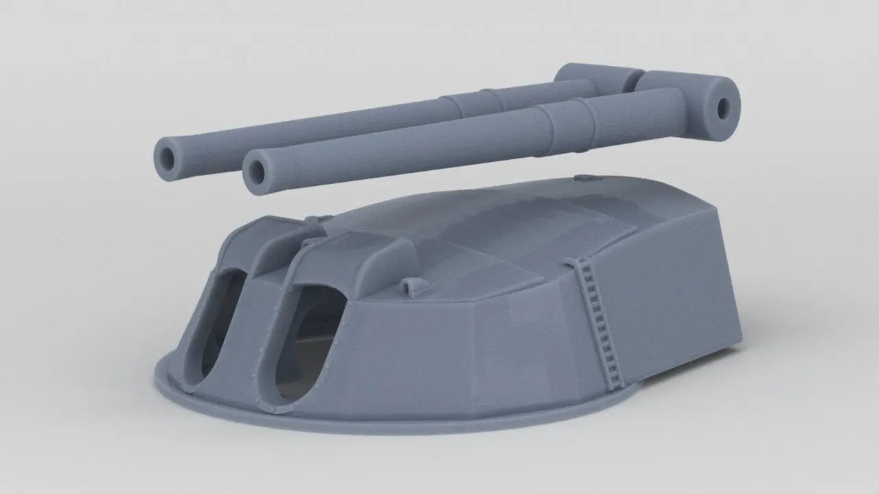 1/128 HMS Vanguard 15-inch 381mm Mark I Gun Turret "A" - distefan 3d print