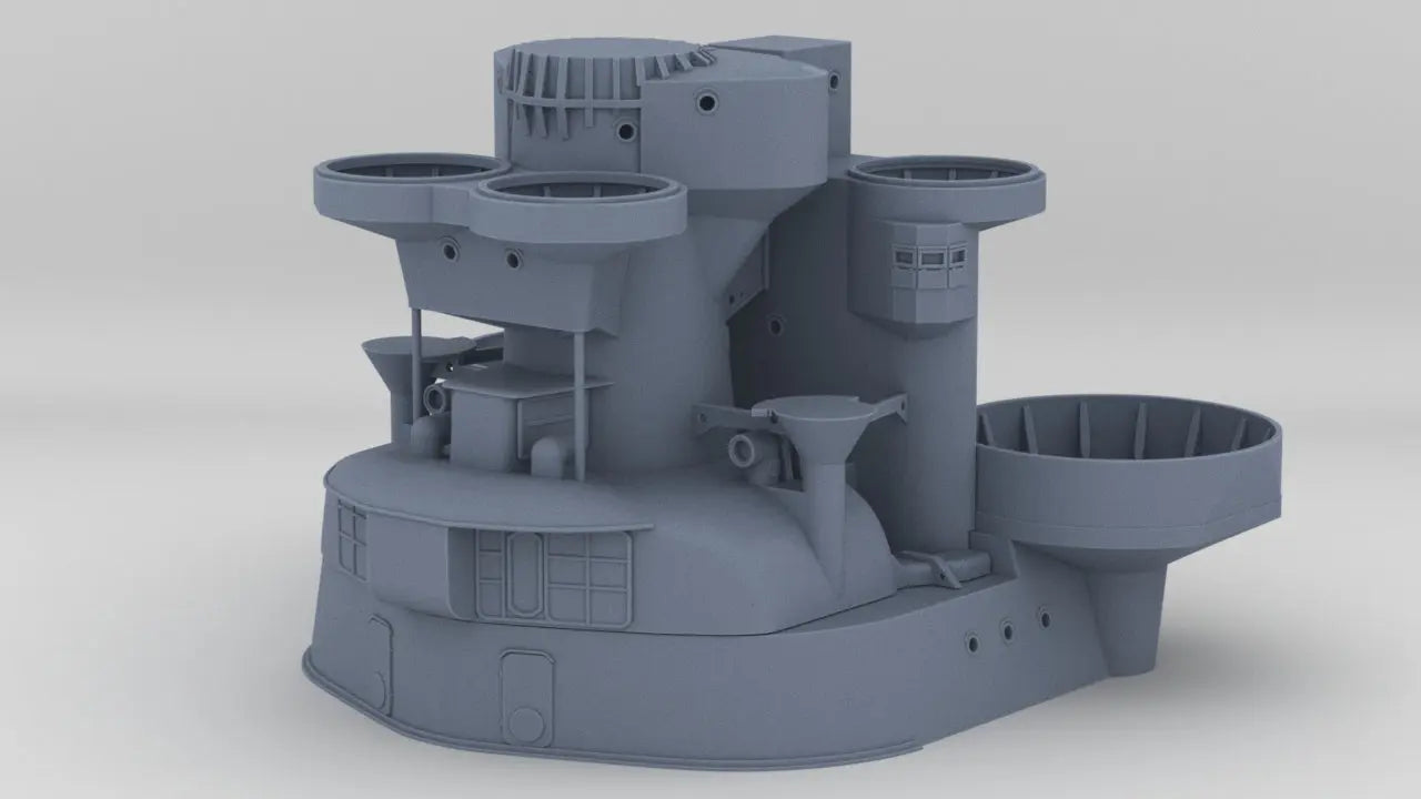 1/144 IJN Yamato Aft Tower Superstructure - distefan 3d print