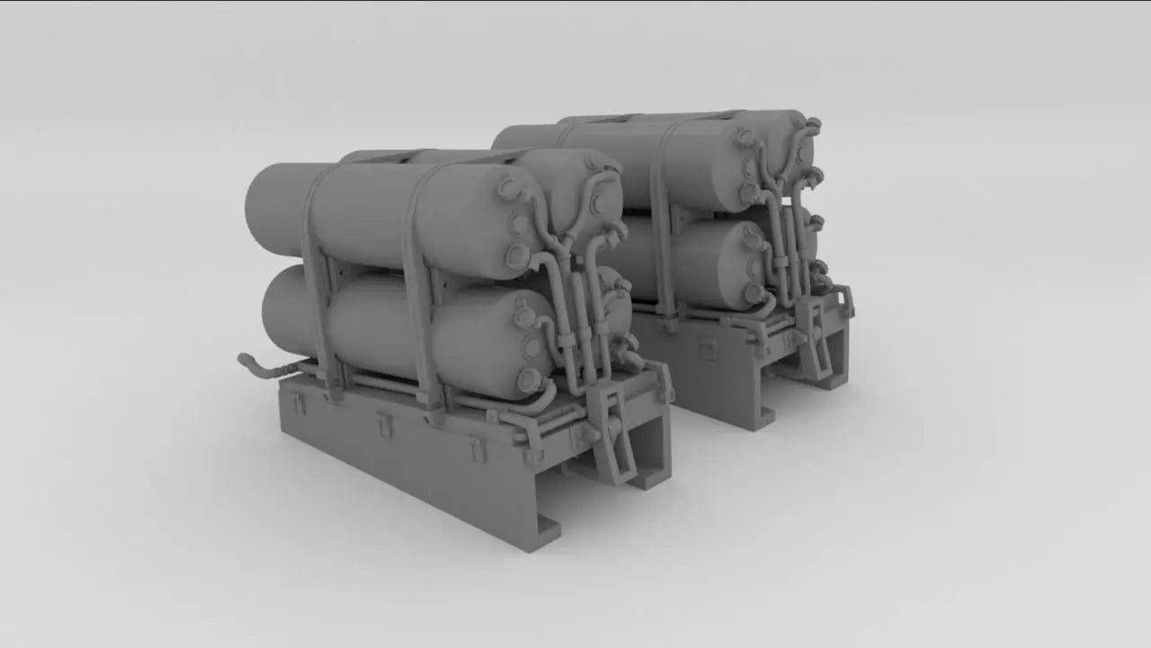 1/144 USN Smoke Screen Generator Set 2pcs - distefan 3d print