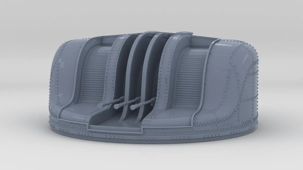 1/150 IJN Yamato 25mm Type 96 AA Turret Shielded - distefan 3d print