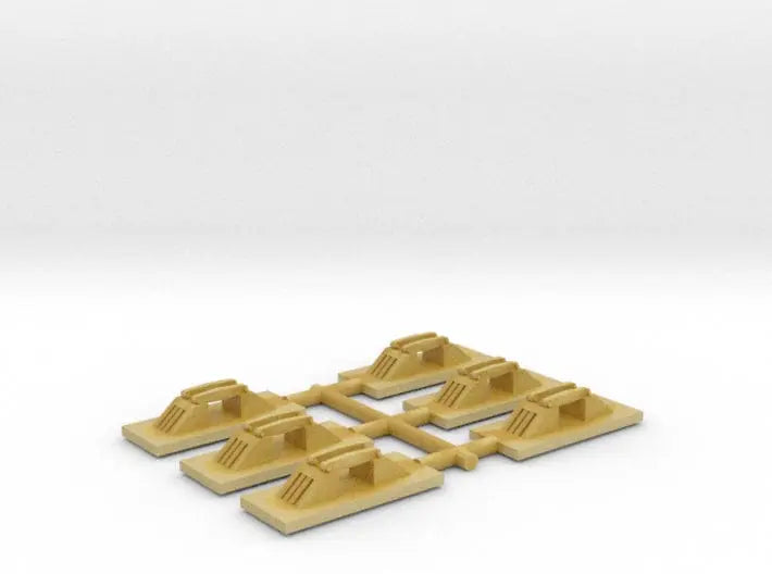 1/192 USN Massachusetts roller chocks v2 set - distefan 3d print