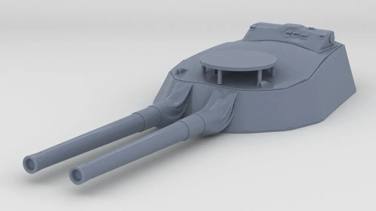 1/200 HMS Barham Twin 15-inch (381 mm) Turret Y- distefan 3d print