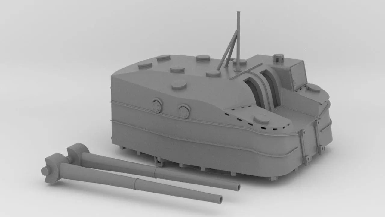1/200 IJN Type 3 127mm 50 Cal. Naval Gun - distefan 3d print