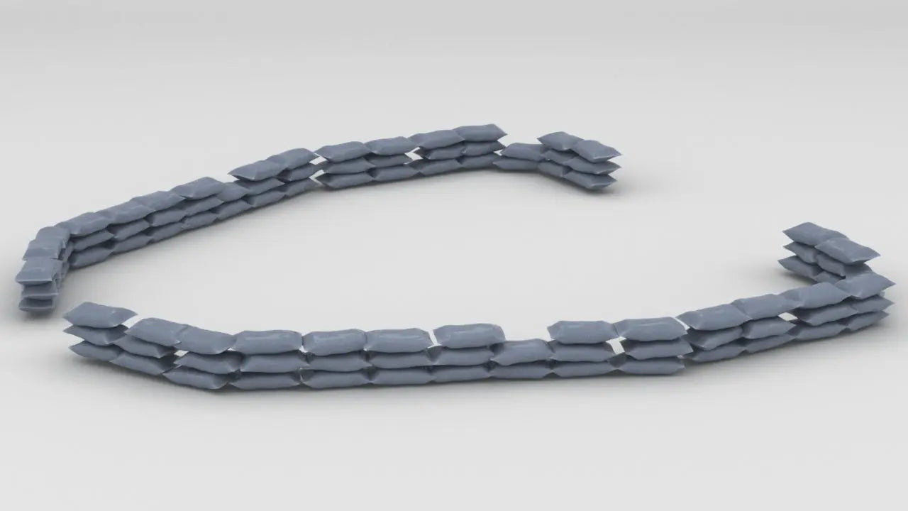 1/200 IJN Yamato Sandbags Forward Main Deck 25mm Set - distefan 3d print