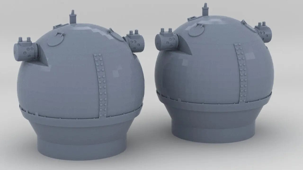 1/200 DKM 4m Type SL-8 Rangefinder Set (2pcs) - distefan 3d print