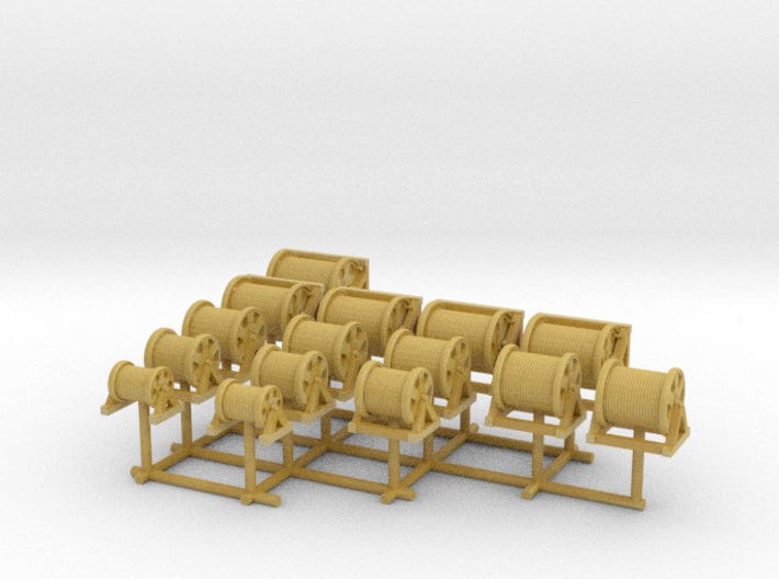 1/200 DKM Bismarck Rope Reels Set (15 pcs) - Distefan 3D Print ...