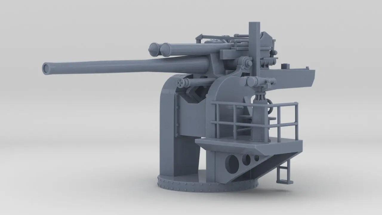 1/240 IJN Type 89 12.7 cm/40 (5") Single Gun - distefan 3d print
