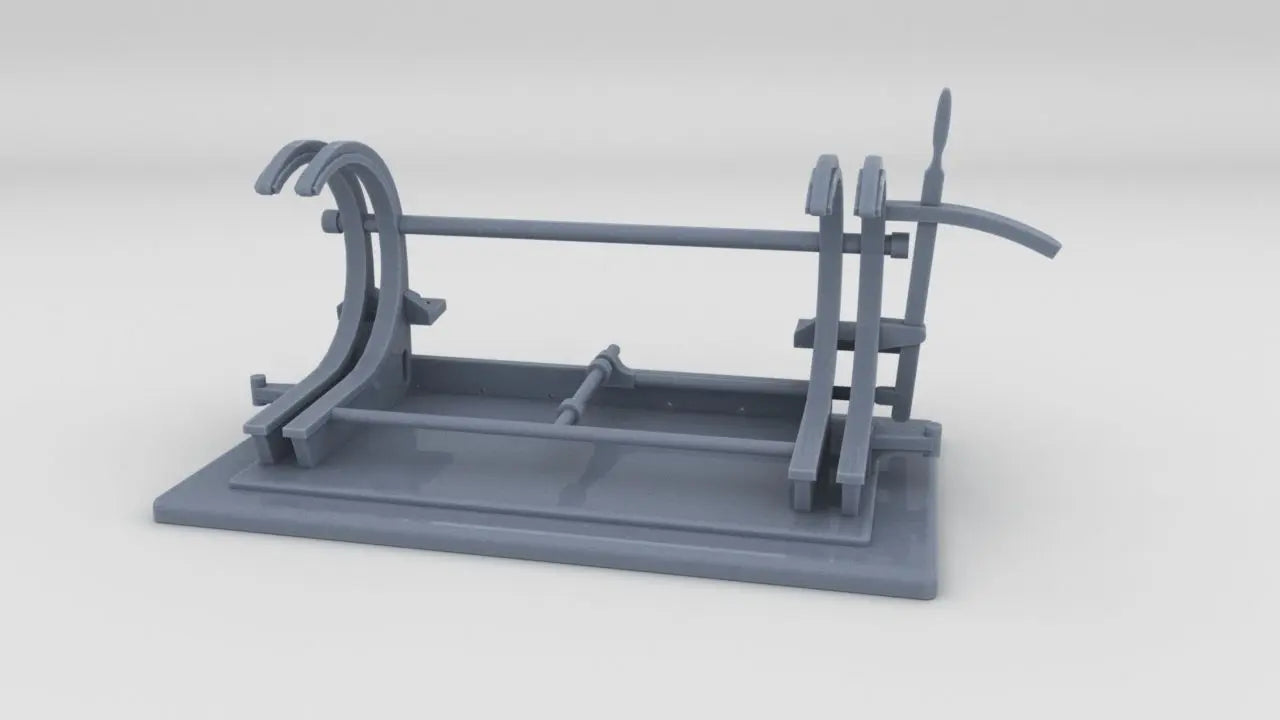 1/30 USN PT Boat Torpedo Roll Off Racks Port - distefan 3d print