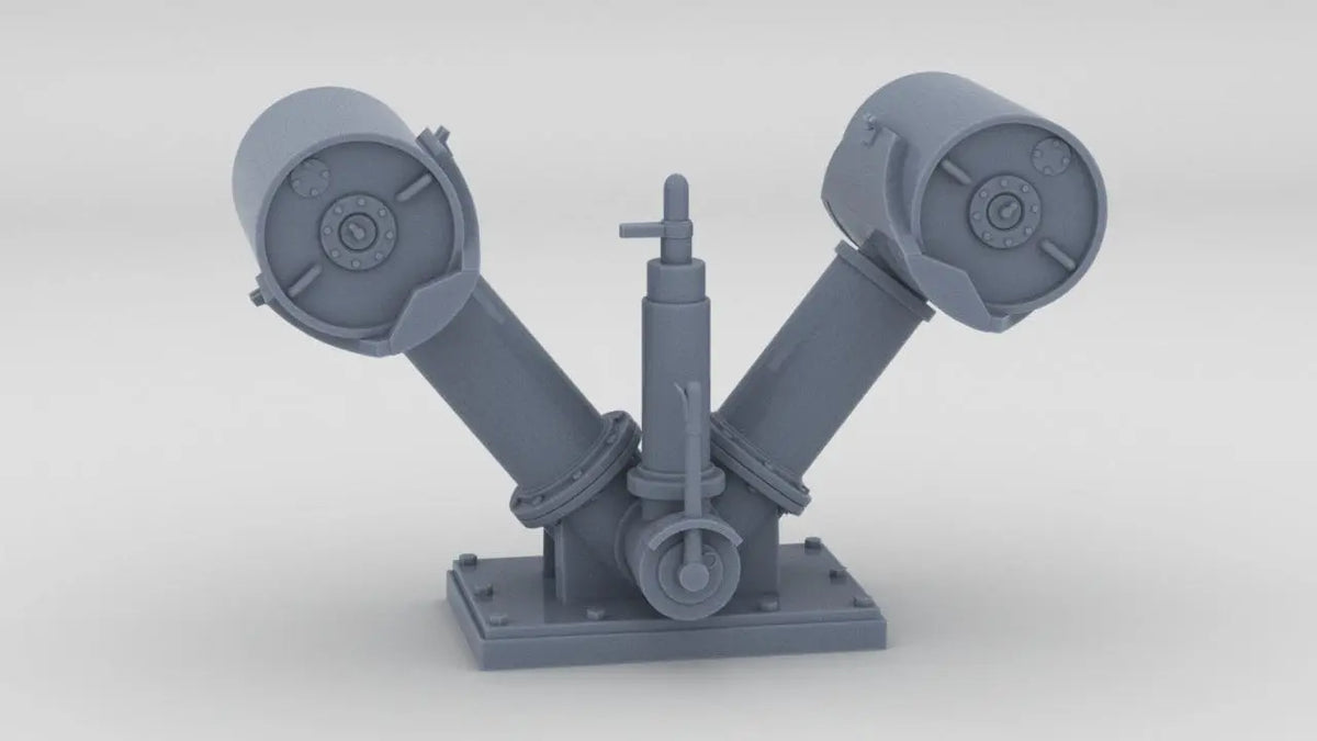 1/35 IJN "Y" Depth Charge Launchers (Loaded) - distefan 3d print