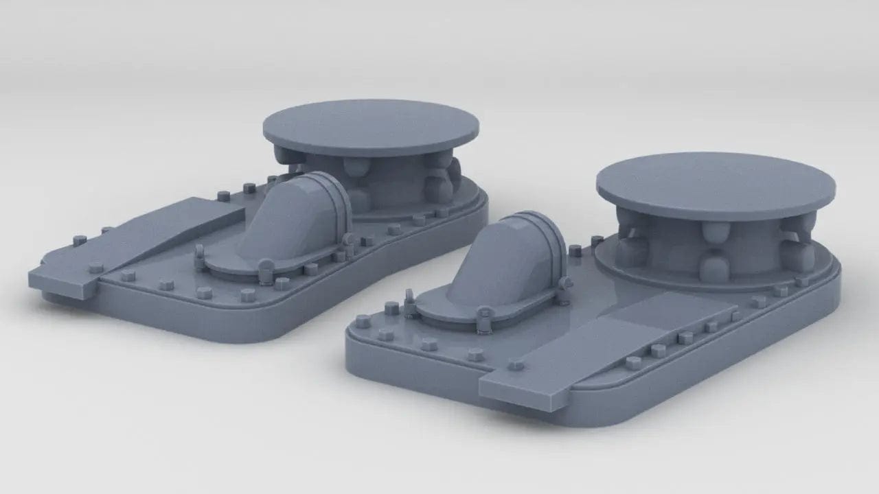 1/48 USS BB59 Anchor Chain Capstan Set (2pcs) - distefan 3d print