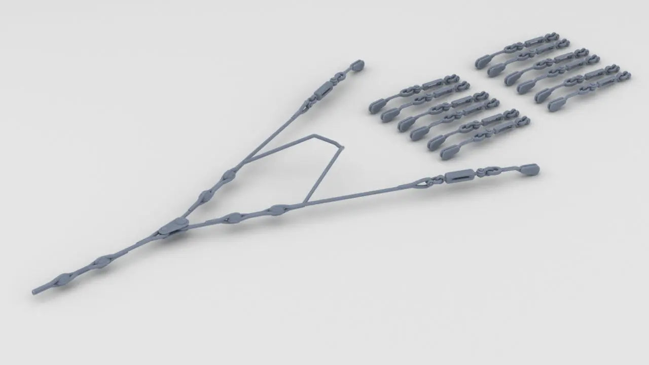 1/60 DKM U-Boot Rigging Isolator Set - distefan 3d print