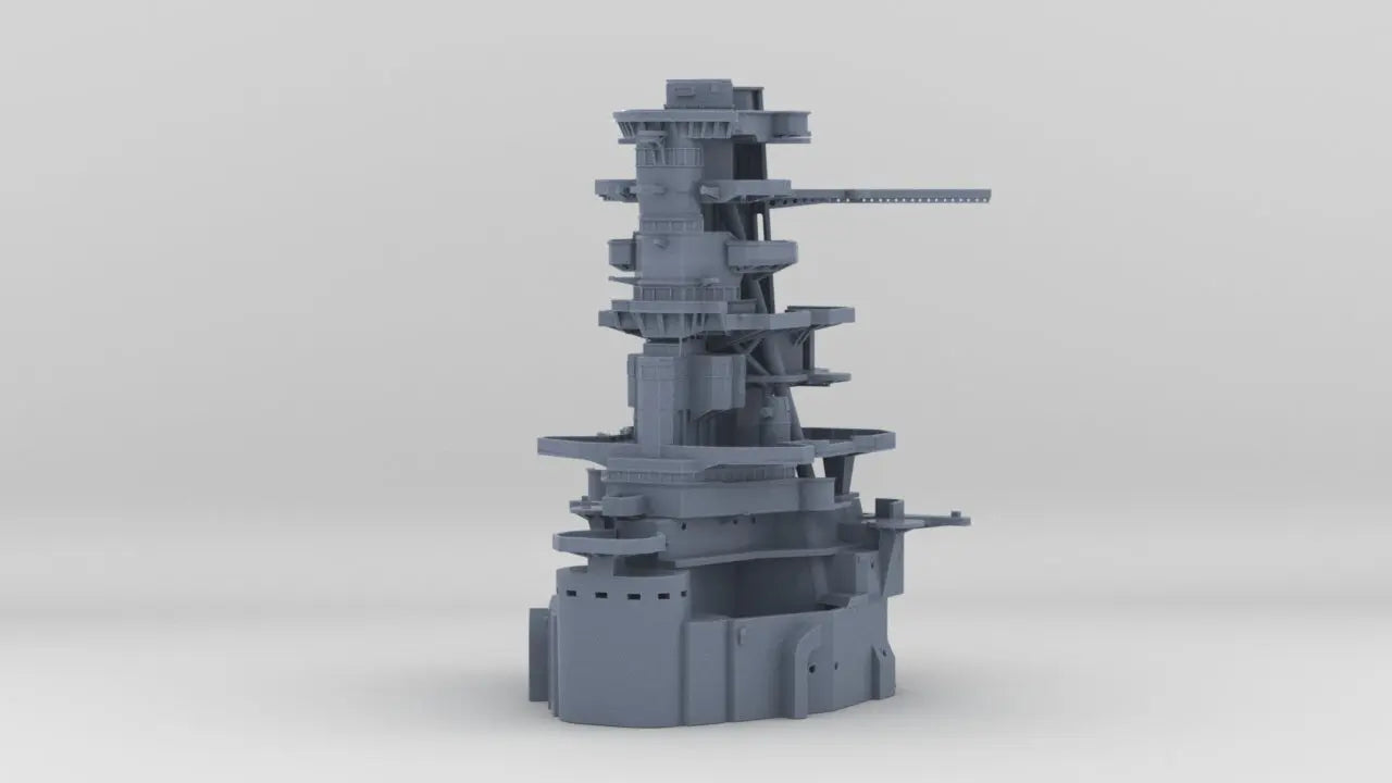 1/600 IJN Ise-Hyuga Bow Superstructure - distefan 3d print