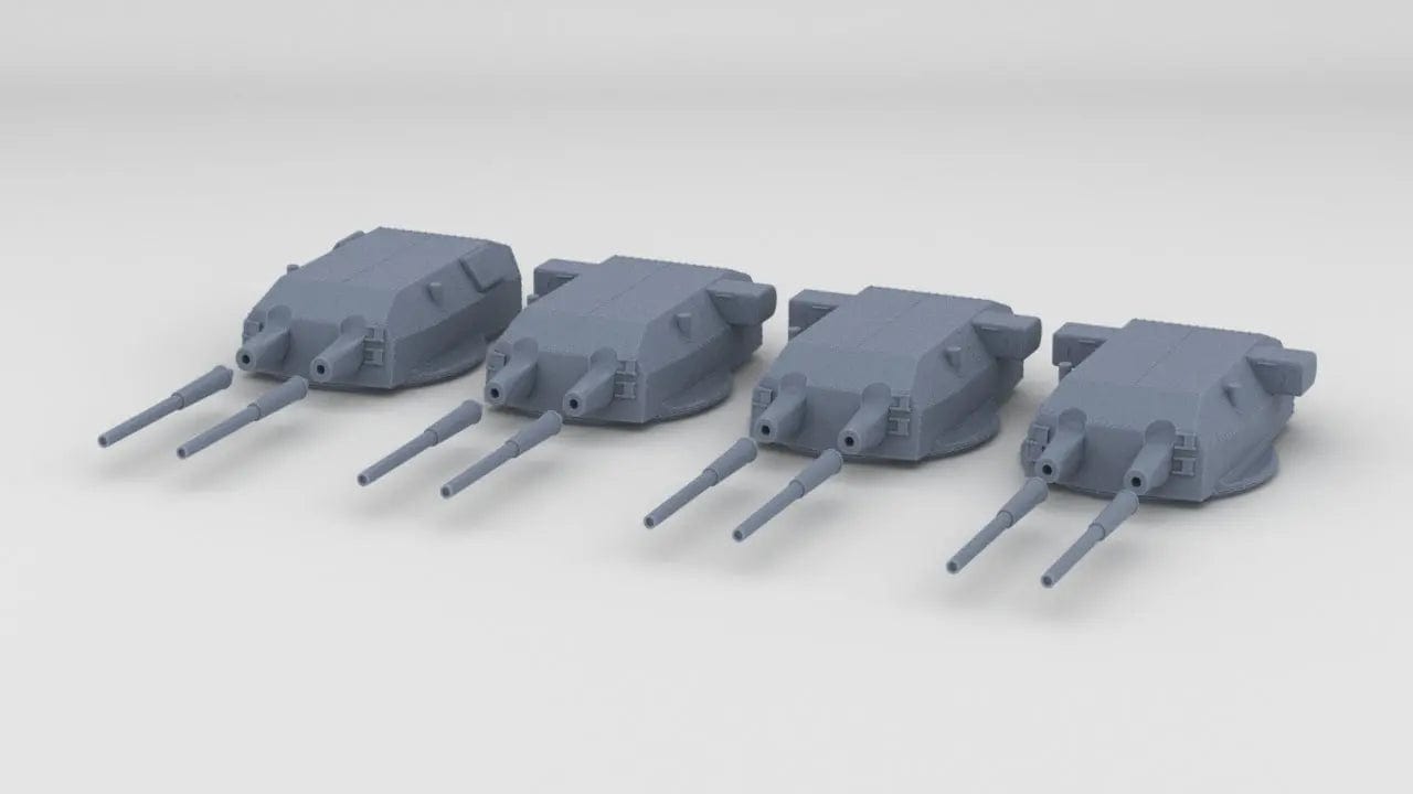 1/600 DKM 38cm SK C/34 Turret Set (4pcs) - distefan 3d print
