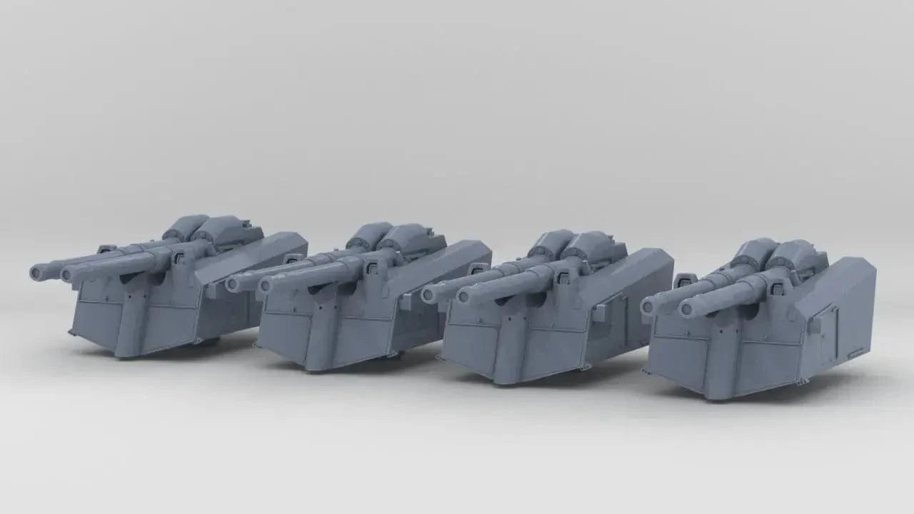 1/600 DKM SK/L65 C/33 10.5cm AA Twin Gun Set (4pcs) - distefan 3d print