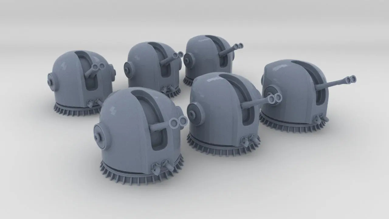 1/700 Italy Twin Otobreda 40mm Gun Dardo Set (6pcs) - distefan 3d