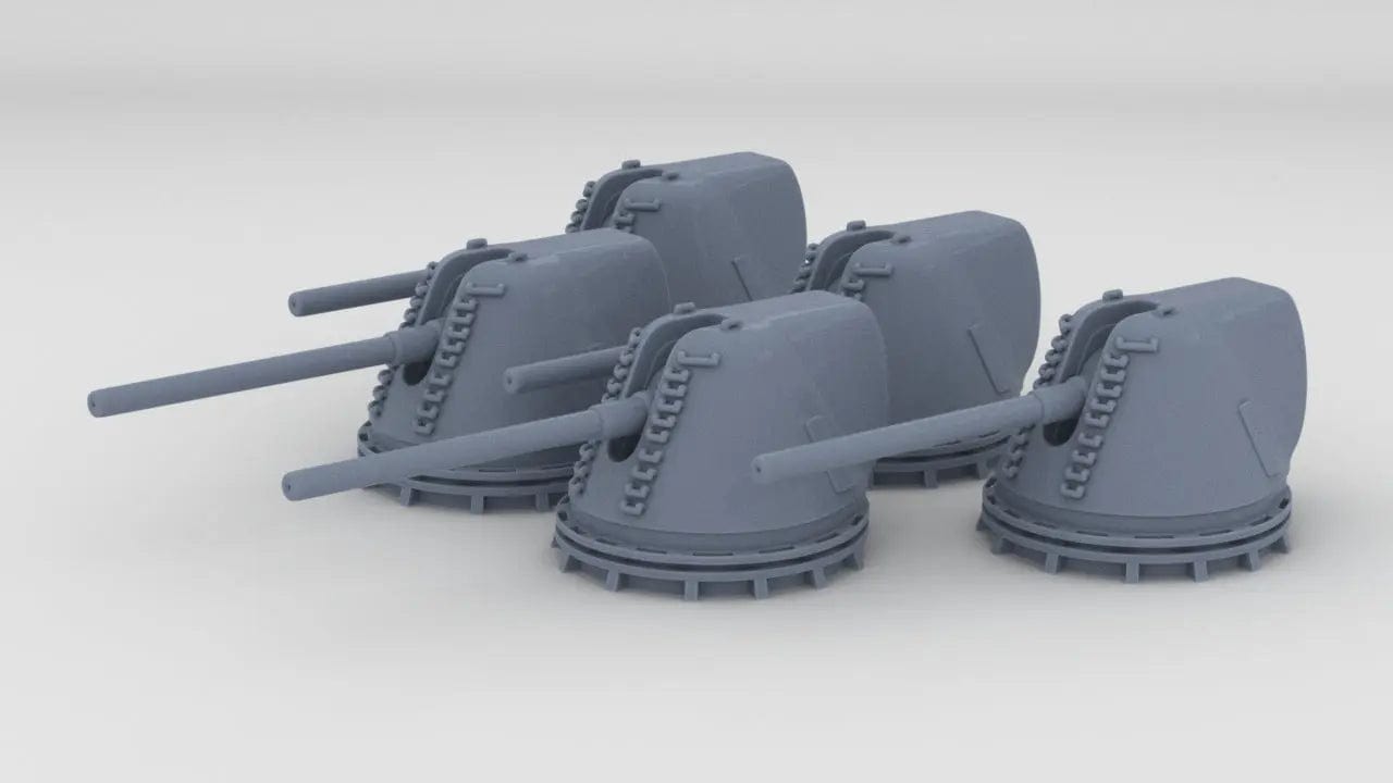 1/700 USN 8-inch 55 Mark 71 Cal. Deck Gun Set (5pcs) - distefan 3d print