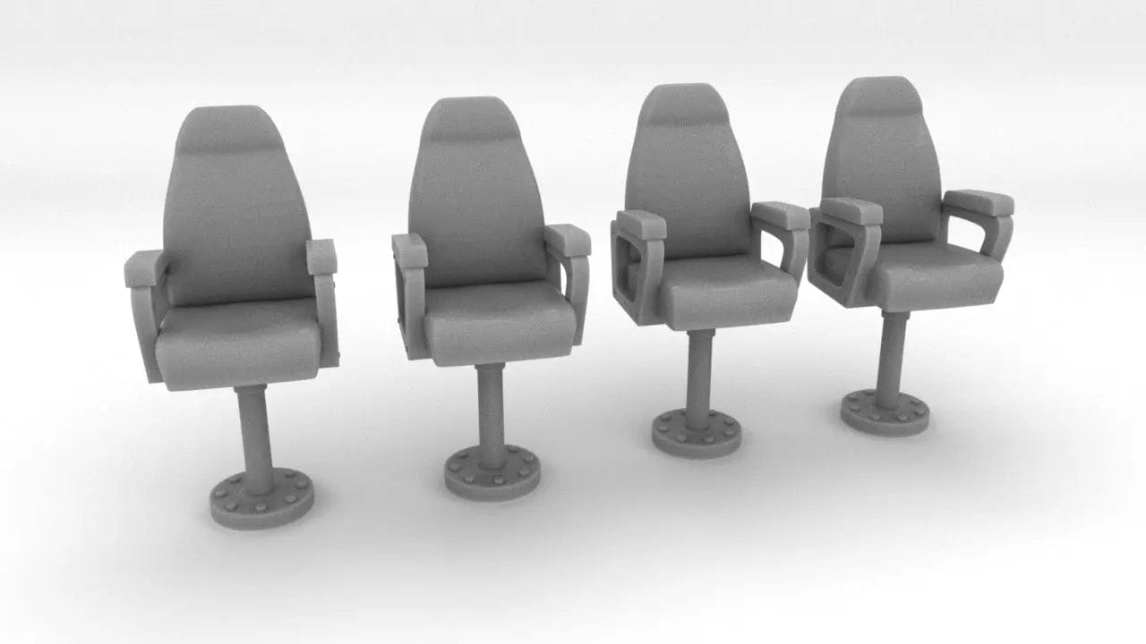 1/700 USN Capt Chair Set 4pcs - distefan 3d print