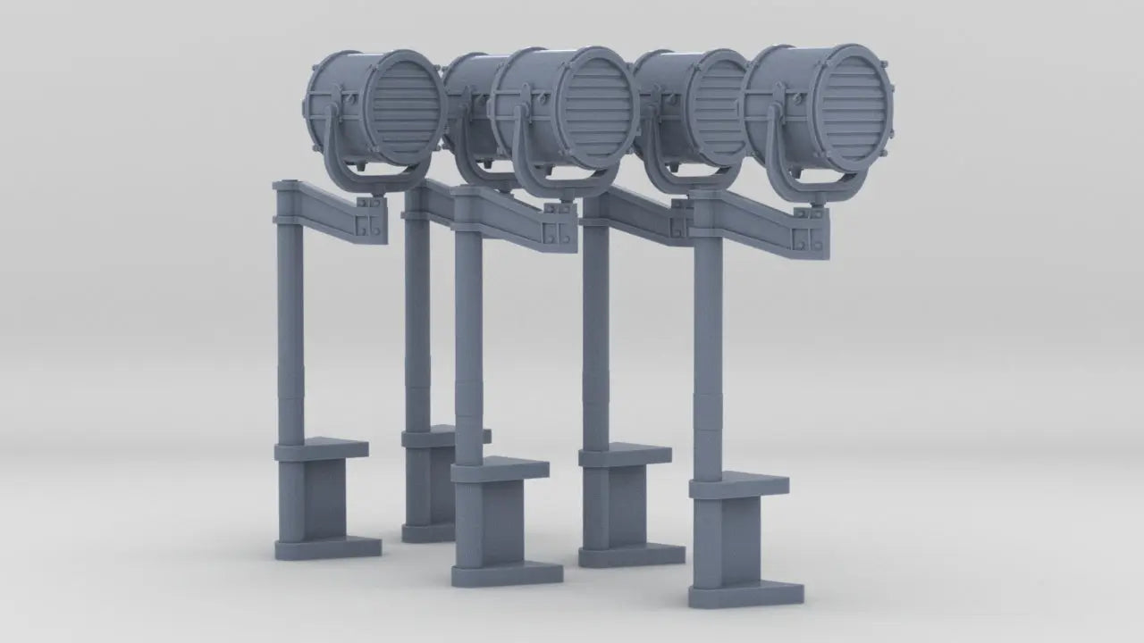 1/72 USN 12-inch Signal Searchlight v2 Set (5pcs) - distefan 3d print