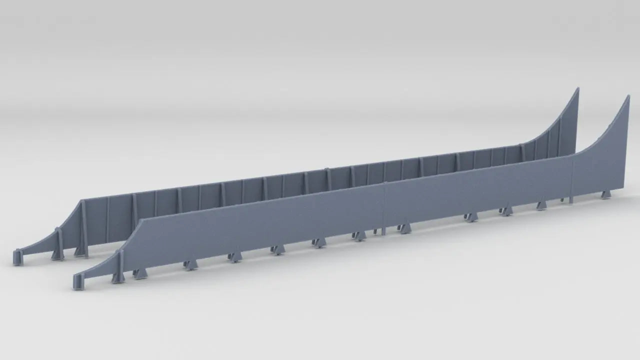 1/72 USS Fletcher Structure Bulwark Set (2pcs) - distefan 3d print