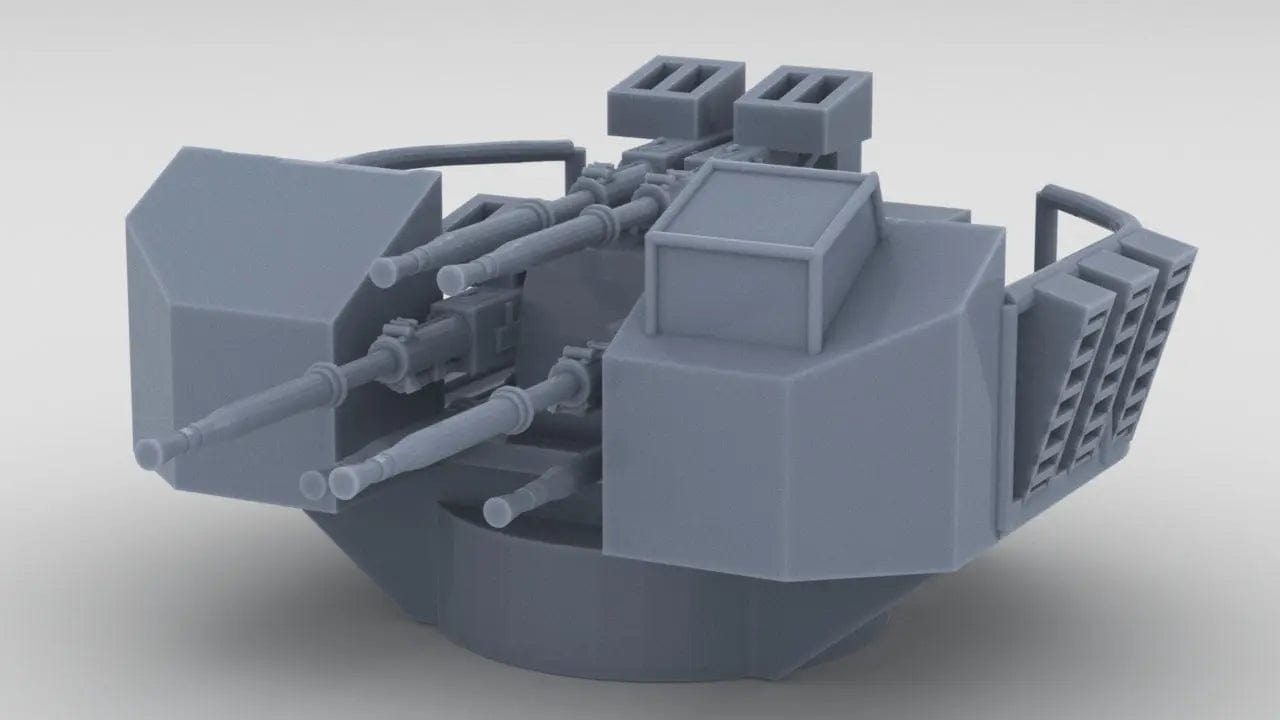 1/72 RN Sextuple 40mm Bofors Gun - distefan 3d print