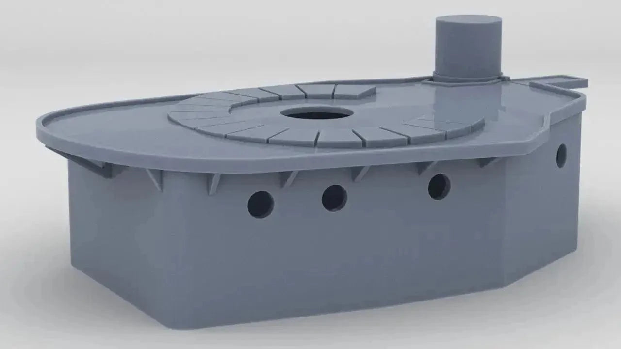 1/72 USS Ward Aft Deck House - distefan 3d print