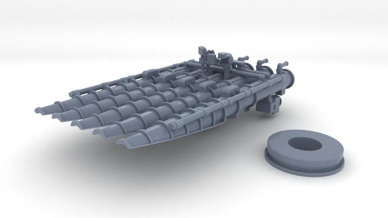 1/96 USN 21in Quintuple Torpedo Mount Set - distefan 3d print