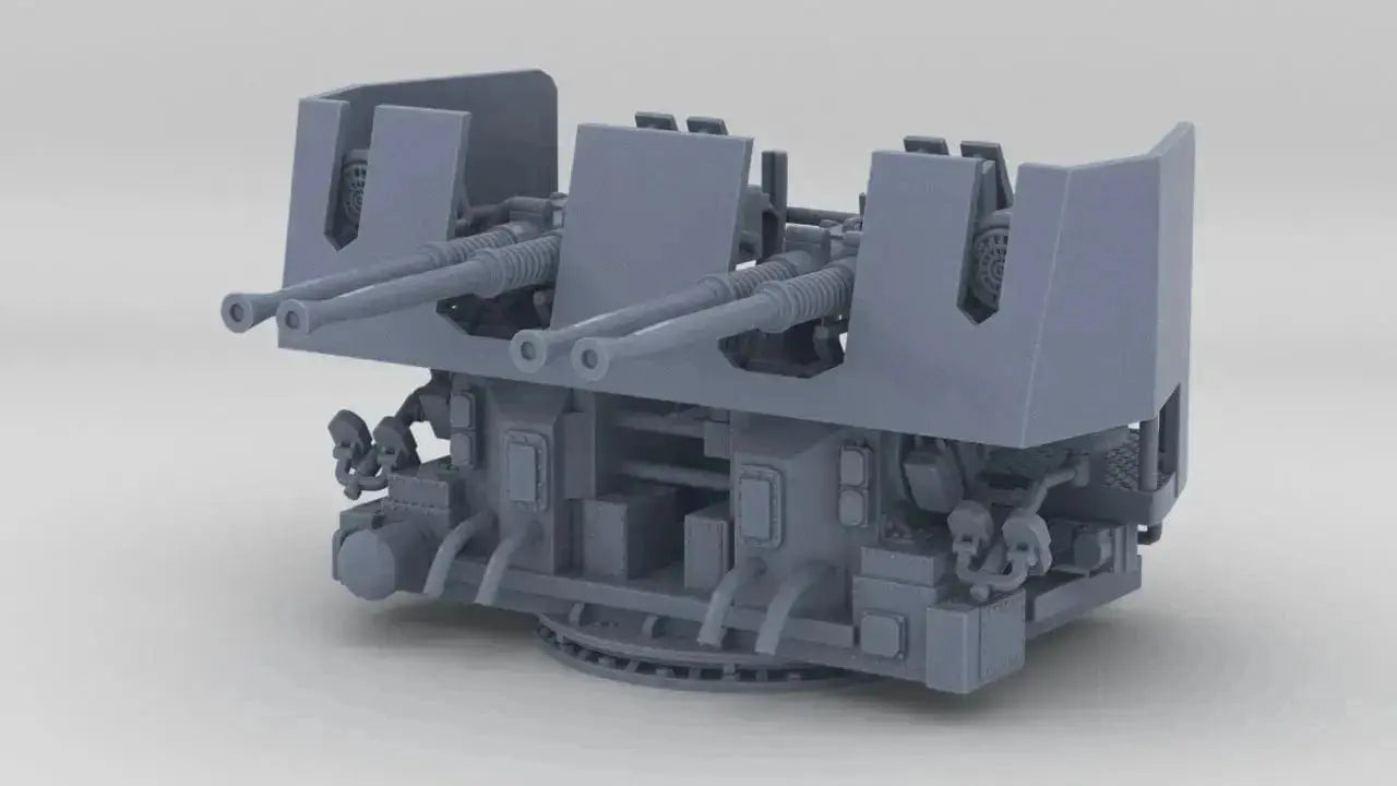1/96 USN 40mm Bofors Quad Mount w/ Shield - distefan 3d print