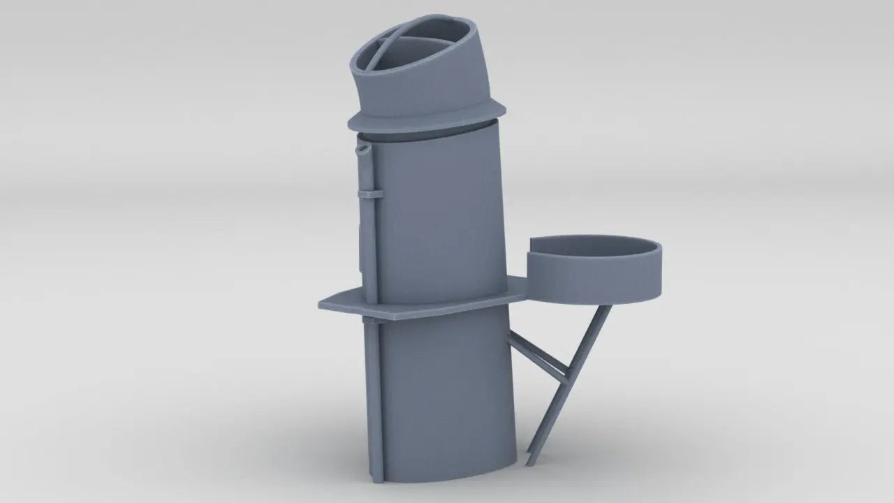 1/96 USS Cleveland (CL-55) Aft Funnel - distefan 3d print