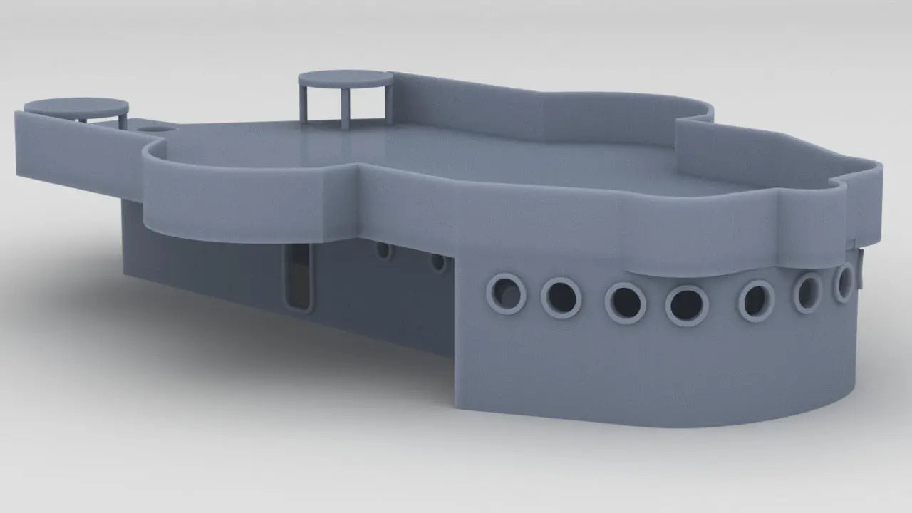 1/96 USS Cleveland (CL-55) Forward Deck 4 - distefan 3d print
